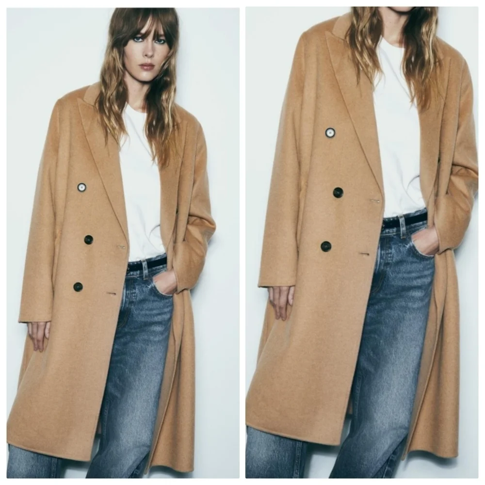 Zara | Jackets & Coats | New Zara Woolblend Doublebreasted Oversized ...
